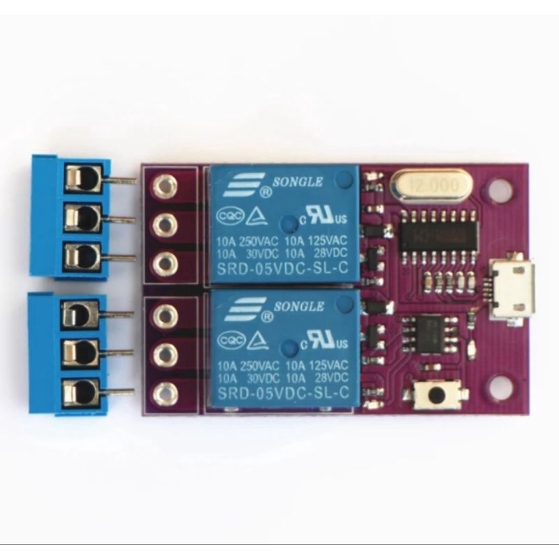 Jual MCU 340 5V 2 Saluran Modul Relay Delay USB Saklar Kontrol Cerdas ...