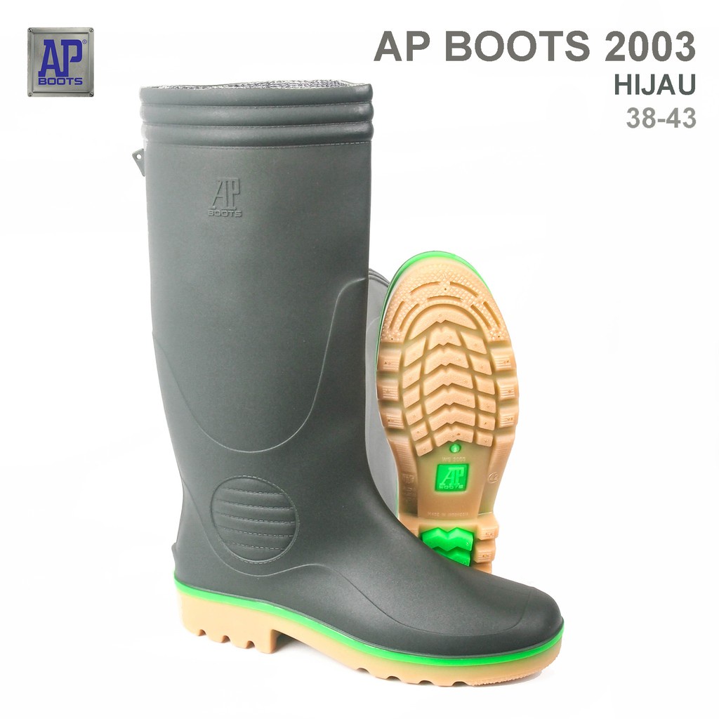 Jual AP Boots 2003 Hijau TRICOLOUR - Sepatu Boot PVC | Shopee Indonesia