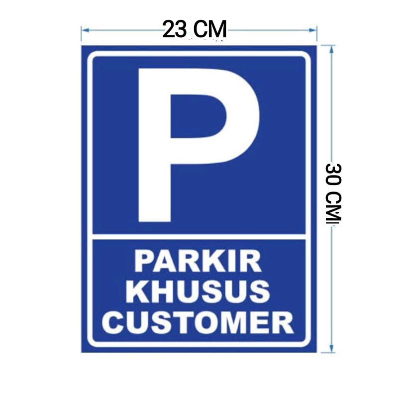 Jual Stiker parkir stiker tulisan area parkir khusus customer stiker uk ...
