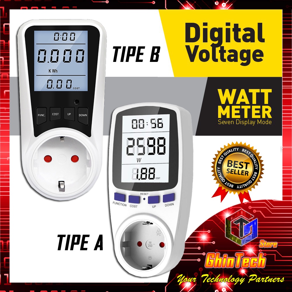 Jual WATT METER ALAT TES KWH METER DIGITAL UKUR ARUS LISTRIK WATTMETER ...