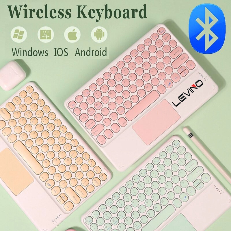 Jual Levino - Keyboard Wireless Bluetooth Mini Keyboard Touchpad ...