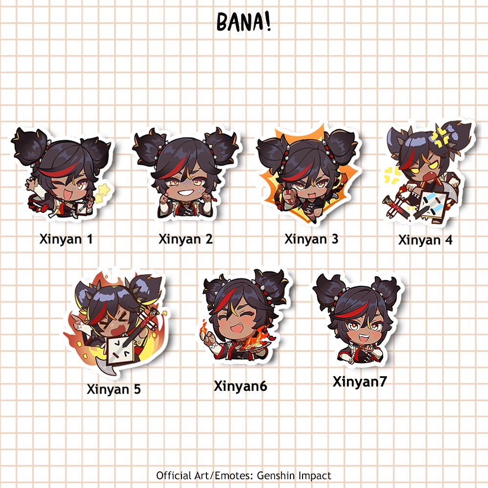 Jual [BANA] Stiker Genshin Impact XINYAN Sticker Vinyl Waterproof ...