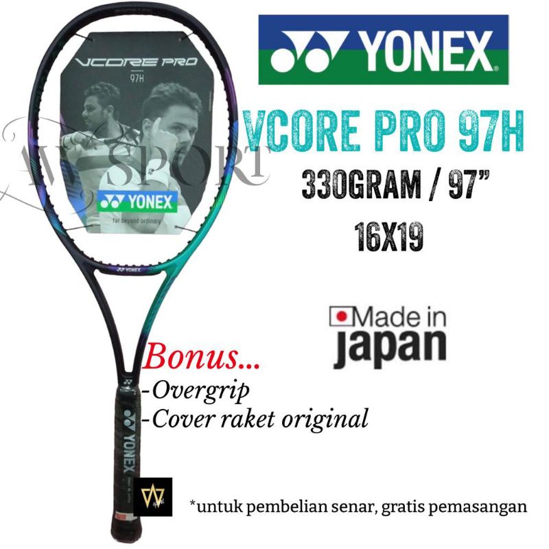 Jual Raket Tenis Yonex VCORE PRO 97H 2022 Green Purple Berat : 330g Original | Shopee Indonesia