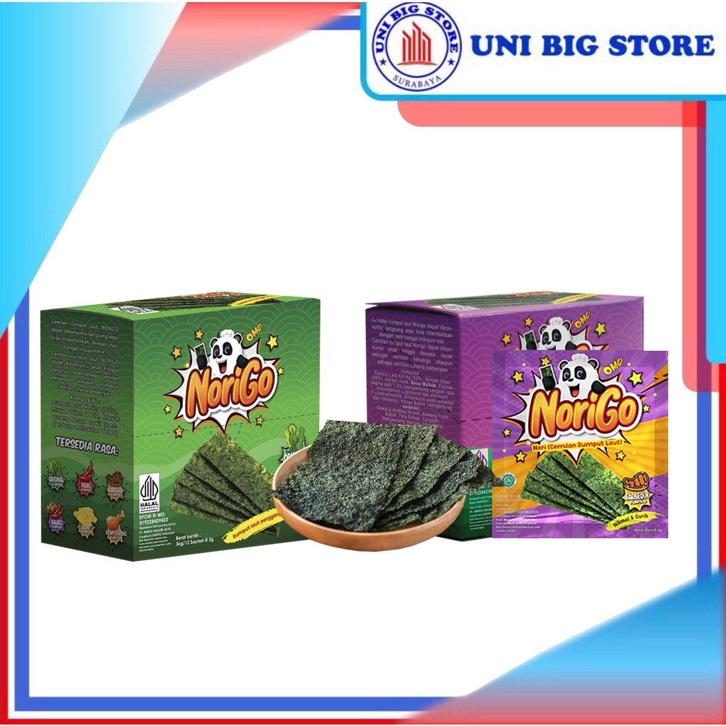 Jual Nori Go Seaweed Rumput Laut Original Barbeque Crispy 12 pc DUS ...