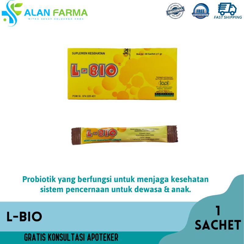 Jual L Bio Saset | L-Bio Sachet | Suplemen Pencernaan Bayi Anak Dewasa ...