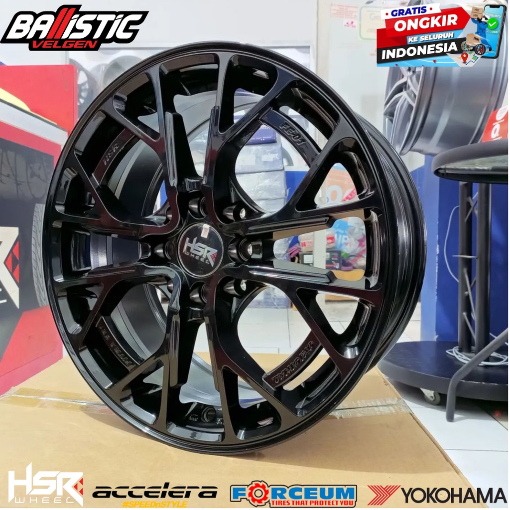 Jual VELG MOBIL RING 15 HSR FE01 RATA BODY LUBANG 8 WARNA BLACK ORIGINAL DESAIN FITRA ERI R15 ...
