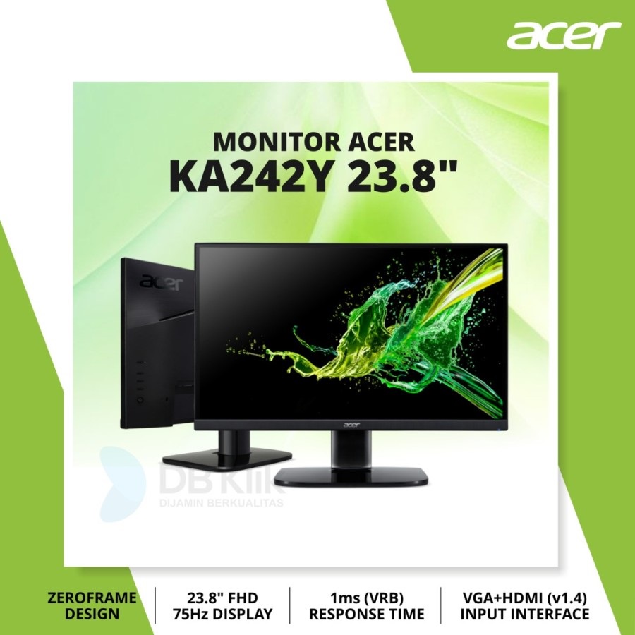 Jual Acer KA242Y LED Monitor 23.8 Inch 75Hz Full HD HDMI VGA - ACER KA ...