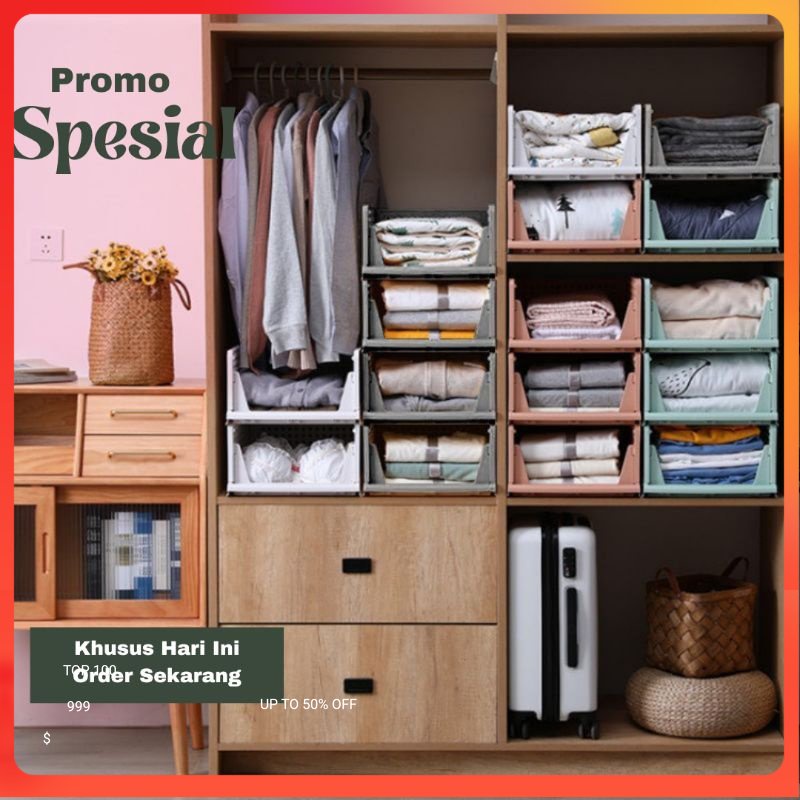 Jual Amanah Keluarga Rak Laci Lemari Murah Untuk Baju Pakaian Lipatmu ...
