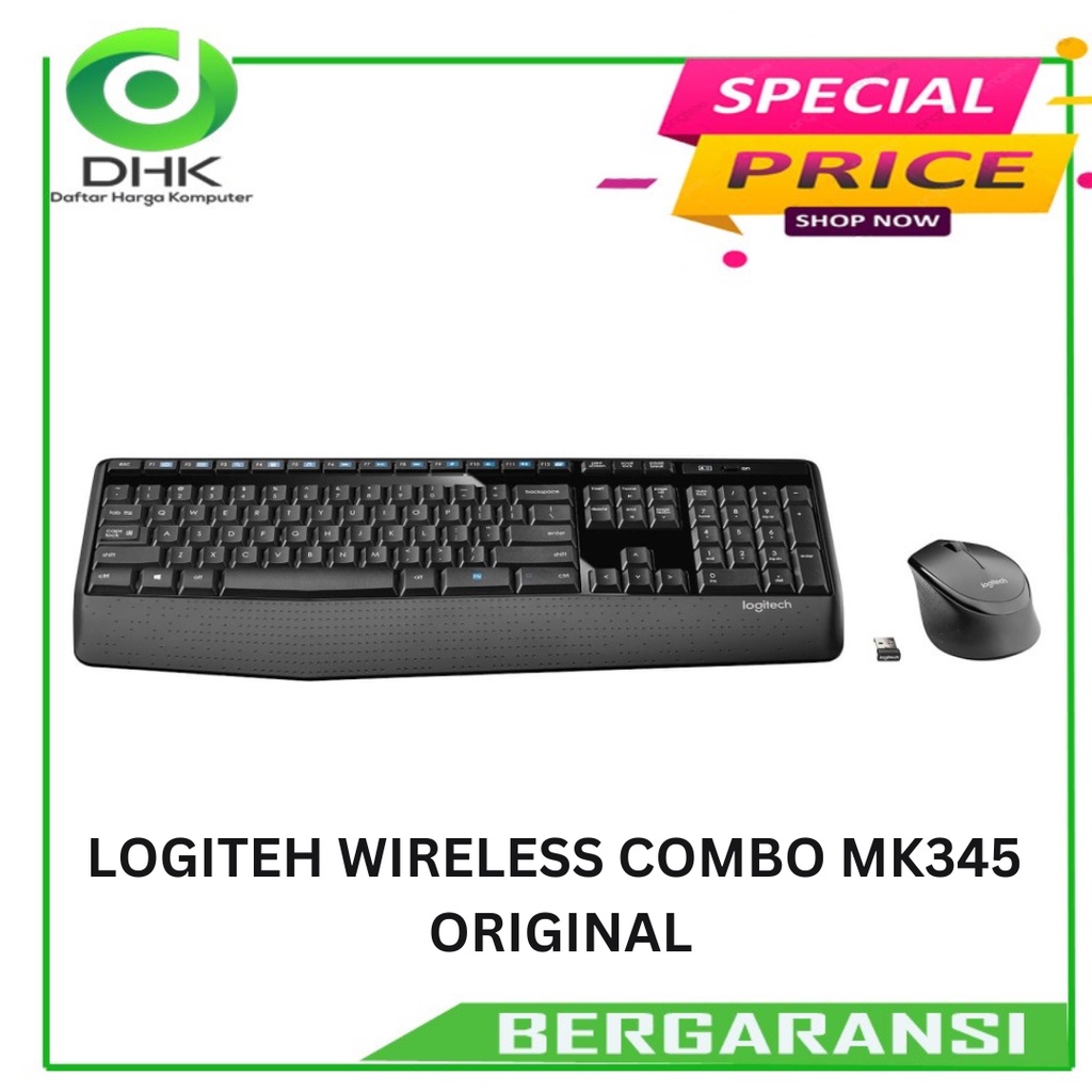 Jual LOGITEH WIRELESS COMBO MK345 ORIGINAL | Shopee Indonesia
