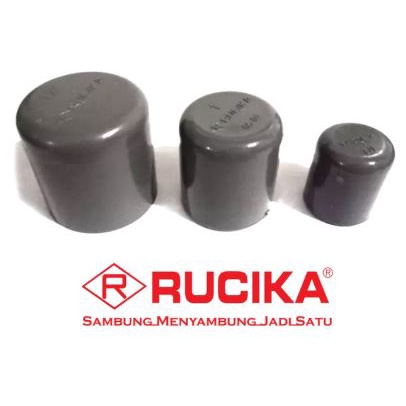 Jual Dop Cap Pipa PVC Rucika AW 1/2" 3/4" 1" 11/4" 11/2" 2" | Shopee ...