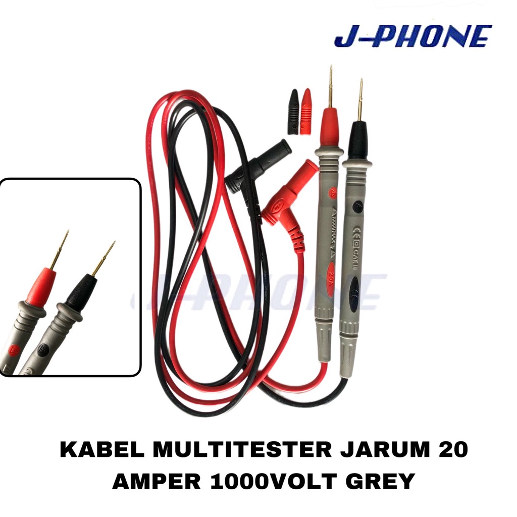 Jual KABEL MULTITESTER UJUNG JARUM 20A 1000 VOLT GREY ORIGINAL | Shopee ...