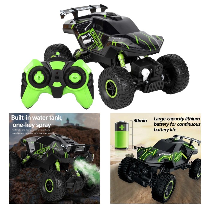 Jual Mobil Remote Control Offroad Truk Monster Warna Hijau | Shopee ...