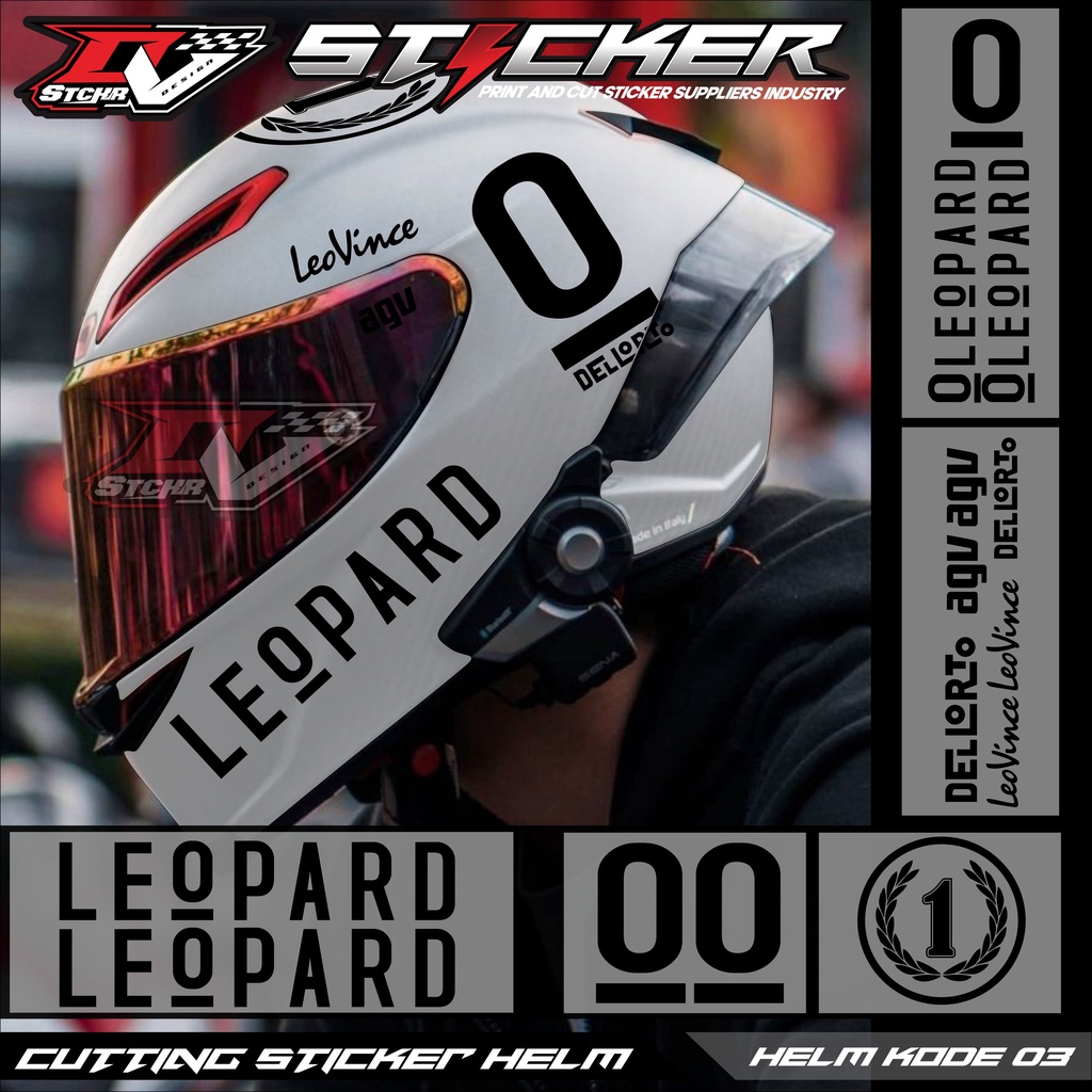 Jual helm-stiker helm fullface KYT RSV NHK INK-cutting stiker helm HELM ...