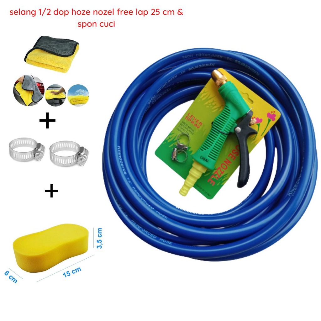 Jual Faridashope Selang Air Plus Kepala Selang Semprot Cuci Mobil Motor ...