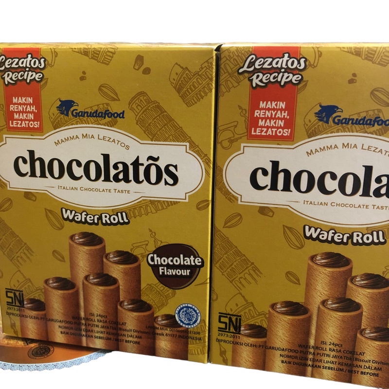 Jual Chocolatos Wafer Roll Coklat 24pcs | Shopee Indonesia