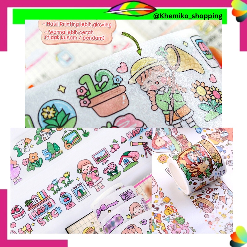 Jual Washitape Masking Tape Selotip Kertas Motif Momo Karakter Kartun ...