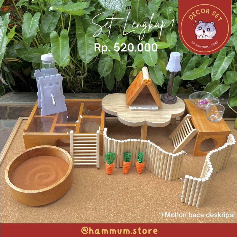 Jual Set Kandang Hamster SK02 | Dekorasi Rumah Hamster Paket| Rumah ...