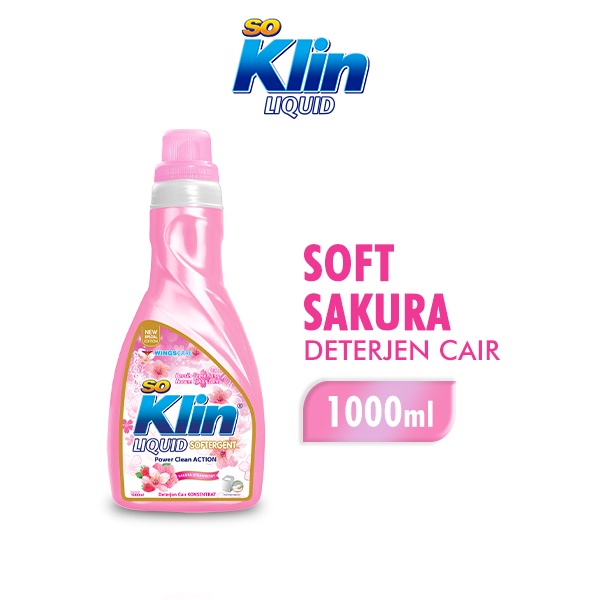 Jual Soklin Deterjen Cair Japanese Sakura Strawberry Botol 1 Liter ...