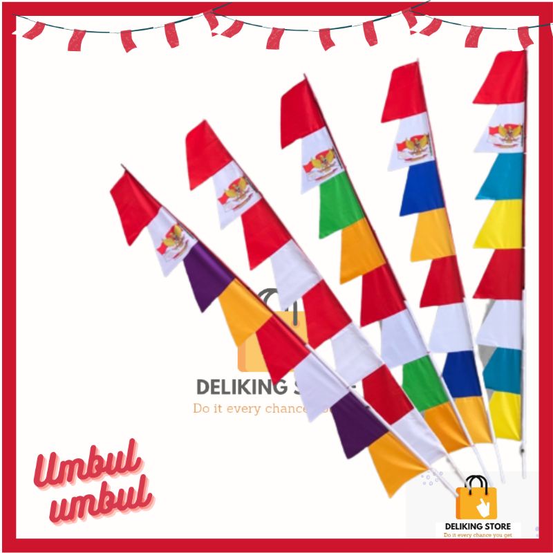 Jual Bendera umbul umbul merah putih umbul umbul geregaji 8mata | Shopee Indonesia