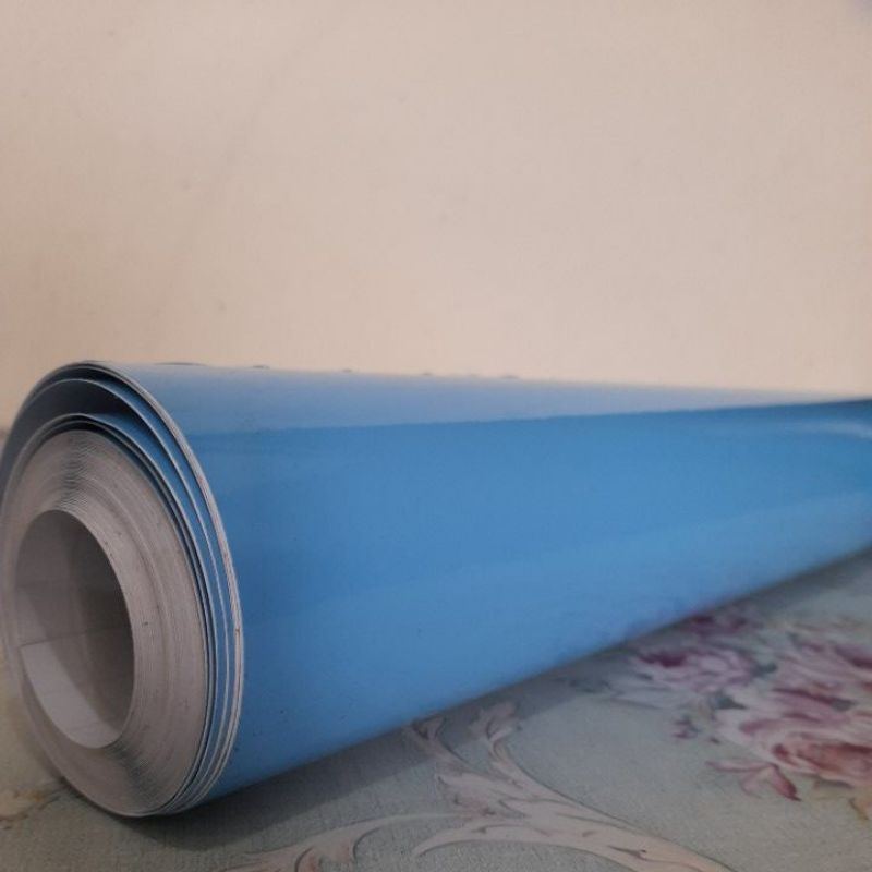 Jual stiker warna biru muda telur asin gloss | Shopee Indonesia