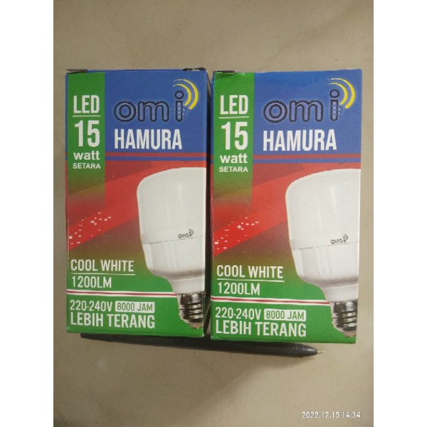 Jual LAMPU LED OMI HAMURA 15WATT LEBIH TERANG | Shopee Indonesia