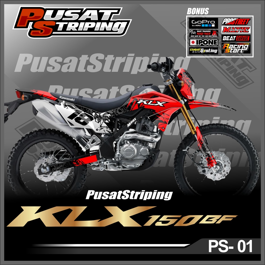 Jual DECAL STICKER KLX 150 BF/G/SE - Dekal Sticker KLX 150bf Fullbody ...