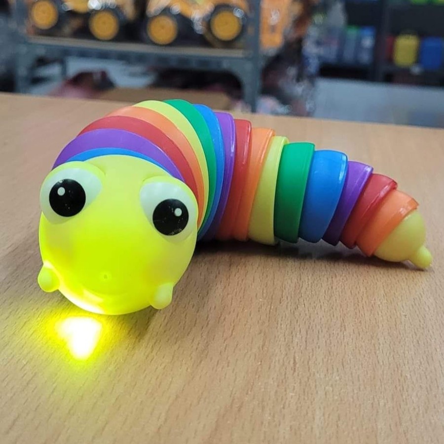 Jual Mainan Squishy Ulat Finger Slug Fidget Toy LED | Shopee Indonesia