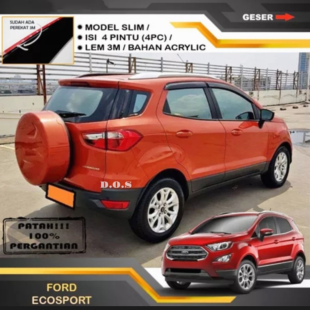 Jual Talang Air Pintu Mobil FORD ECOSPORT Model SLIM CEMBUNG Produk ...