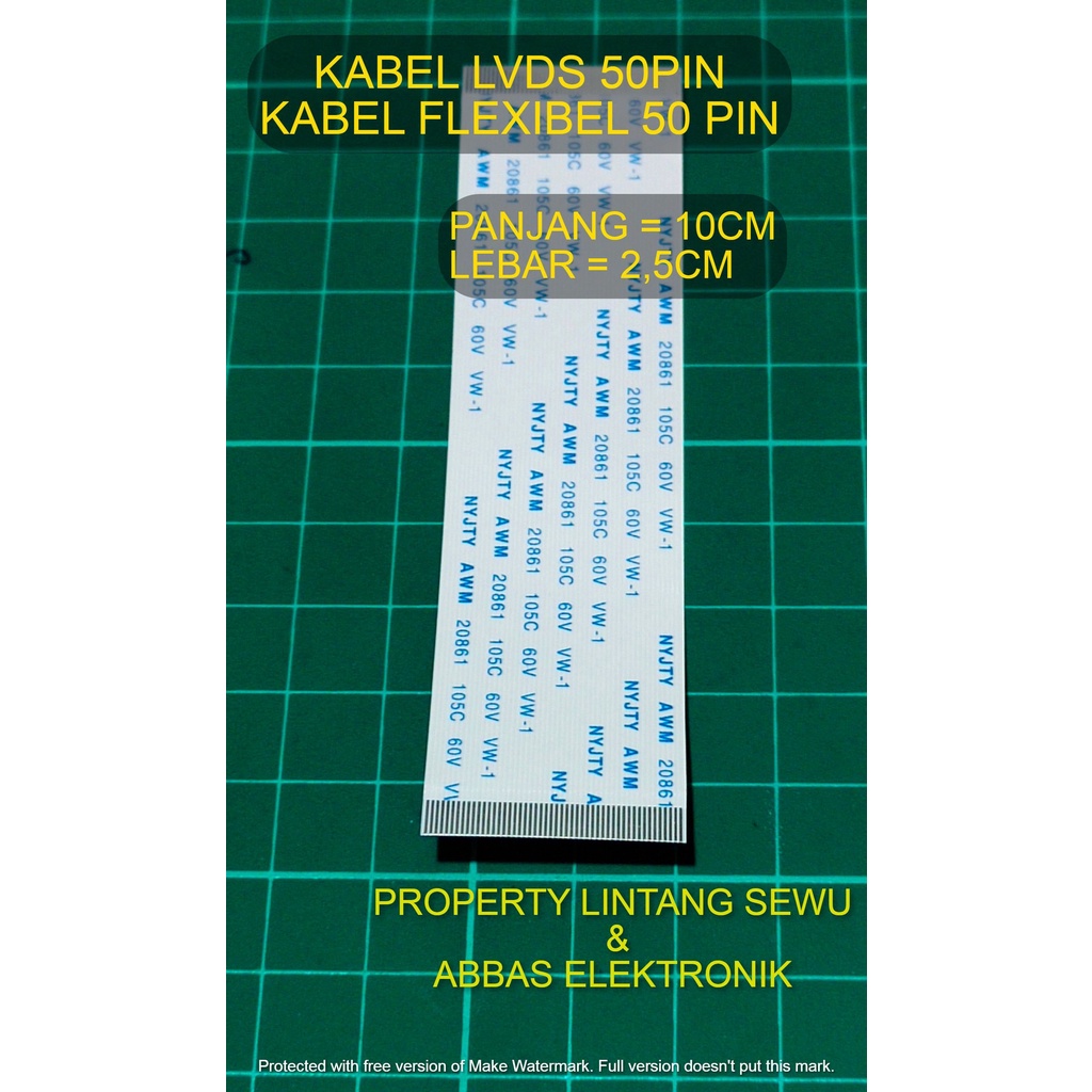 Jual KABEL LVDS 50PIN KABEL FLEXIBEL 50 PIN FLEXI TIKON LED LCD TV ...
