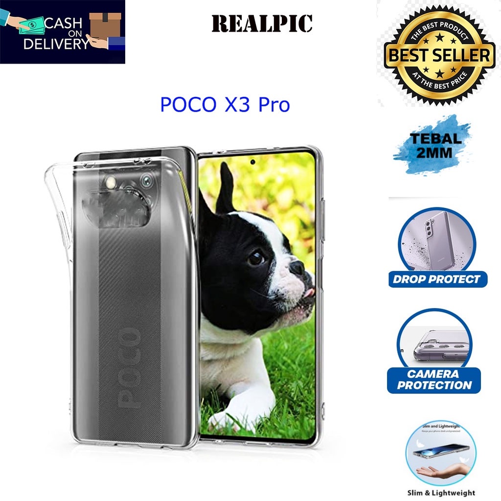 Jual Case Xiaomi POCO X3 Pro Casing Clear HD KETEBALAN 2MM BENING ...