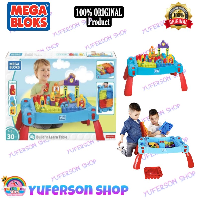 Jual Fisher Price MEGA BLOKS Build N Learn Table Balok Permainan Anak ...