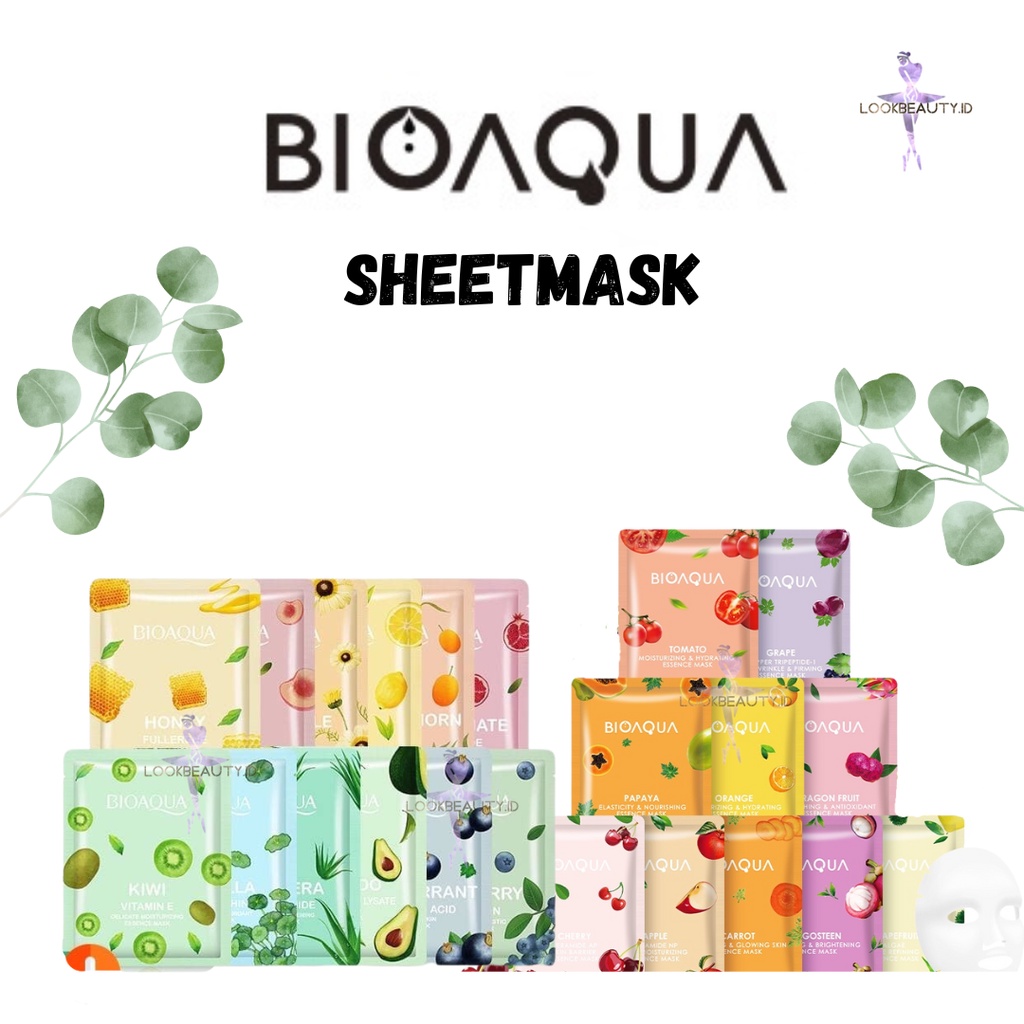 Jual BIOAQUA sheet mask Hydrating Essence Brightening Moisturizing skin care anti aging Face ...