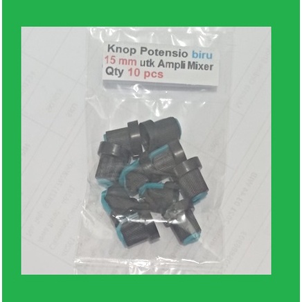 Jual Qty 10 pcs Knop Potensio biru 15 mm utk Ampli Mixer | Shopee Indonesia