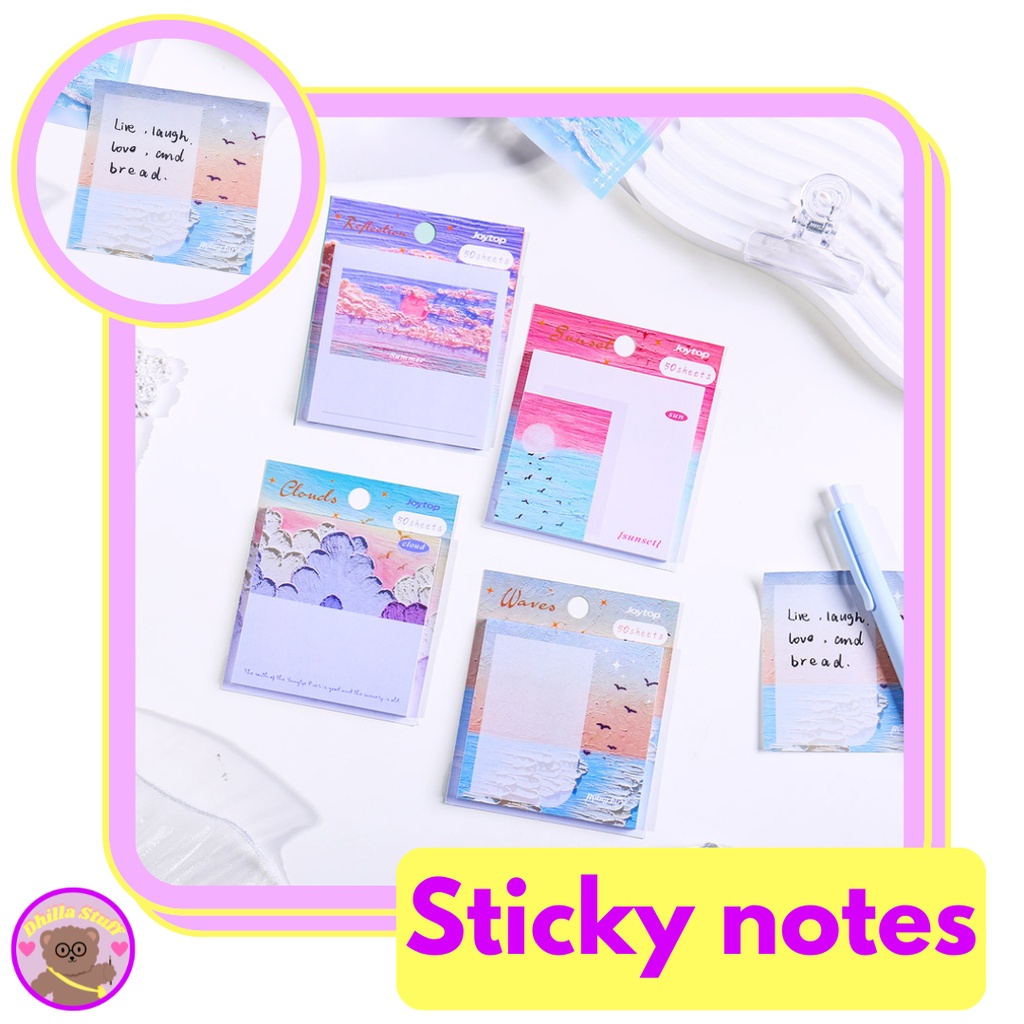 Jual Sky Paintings Square Sticky Notes | Shopee Indonesia