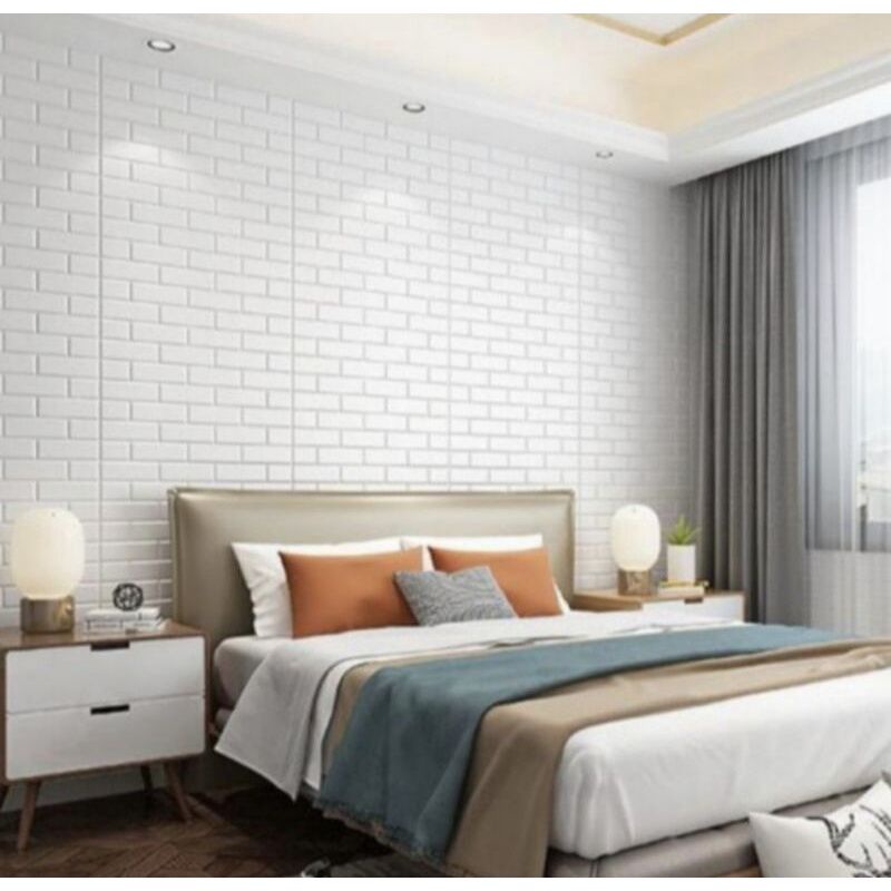 Jual COD! HOT PROMO TERMURAH Wallpaper 3D Model Bata Halus 70x77CM ...