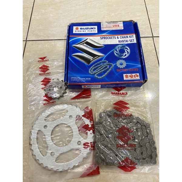 Jual GEAR GIR RANTAI SET SHOOTER 115 SATRIA YOUNG STAR 115 SMASH FI INJEKSI ORIGINAL ORI ASLI ...