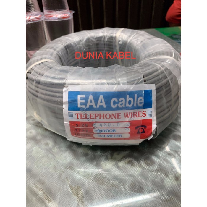 Jual Kabel Konektor Kabel Telephone Telfon Telpon Isi 4 Merk Eaa 100 ...