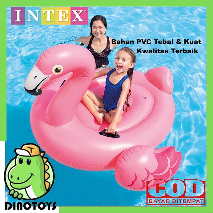 Jual DINOTOYS INTEX 57558 Floaties Flamingo Ride On 142x137x97cm Big ...