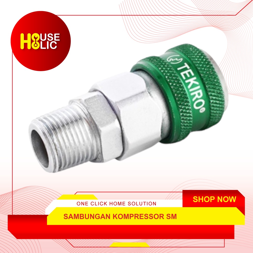 Jual TEKIRO Air Quick Coupler Plug Angin One Touch SM / Fitting Kompressor | Shopee Indonesia