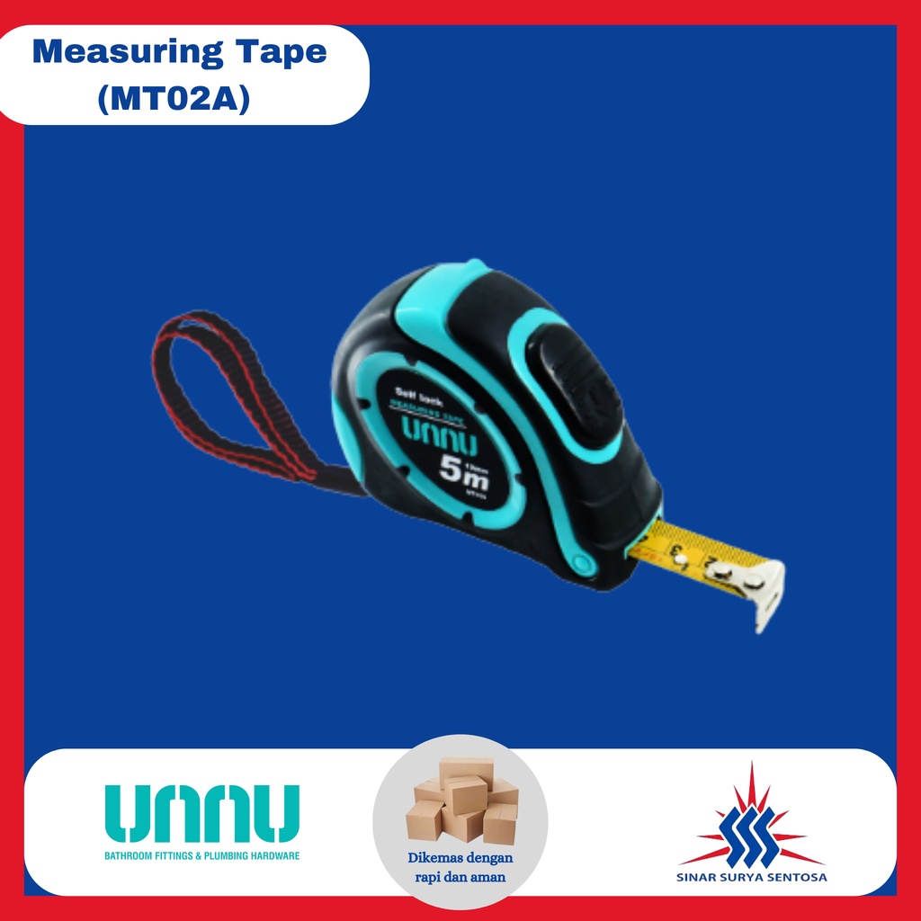 Jual Meteran Unnu MT02A (Measuring Tape MT02A) | Shopee Indonesia