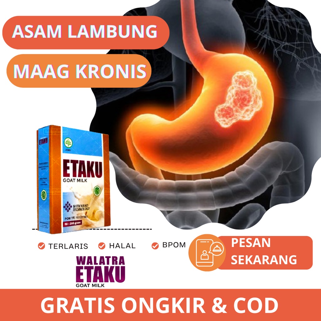 Jual Obat Herbal Asam Lambung Dan Maag Alami Etaku Goat Milk Kemasan ...