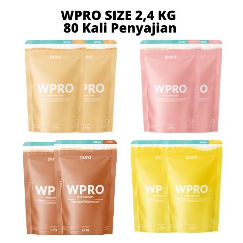 Jual PURO WPRO WPC 2,4 Kg Whey Concentrate Susu Protein Gym Fitness ...