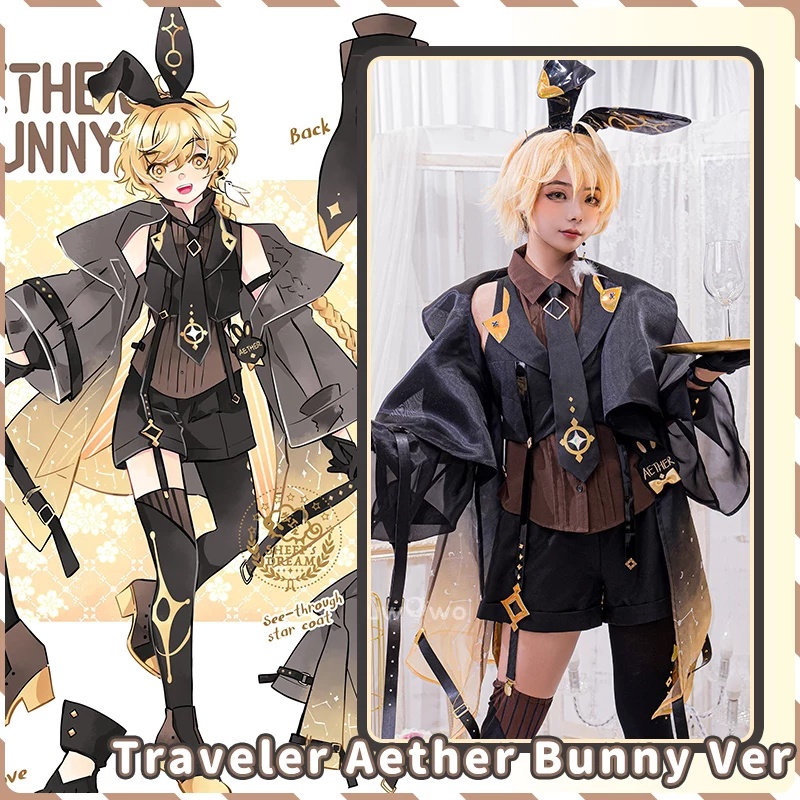 Jual Uwowo Youwowo Genshin Impact Tongren Rabbit Girl Cosplay Costume 8002