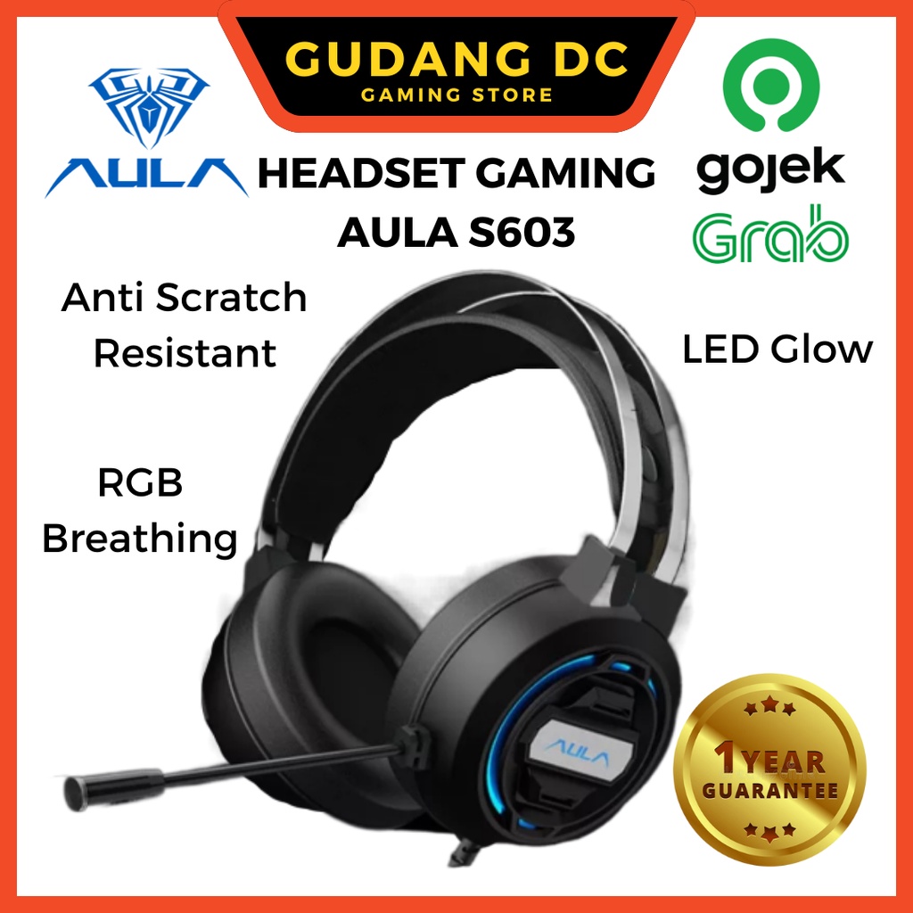 Jual Headset Gaming RGB Breathing PC / Mobile with Splitter Jack AULA ...