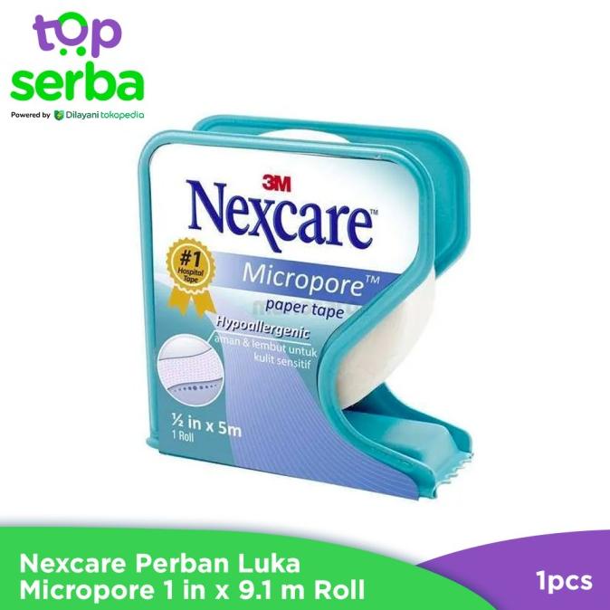 Jual Nexcare Perban Luka Micropore 1 in x 9.1 m Roll 1 pcs | Shopee ...