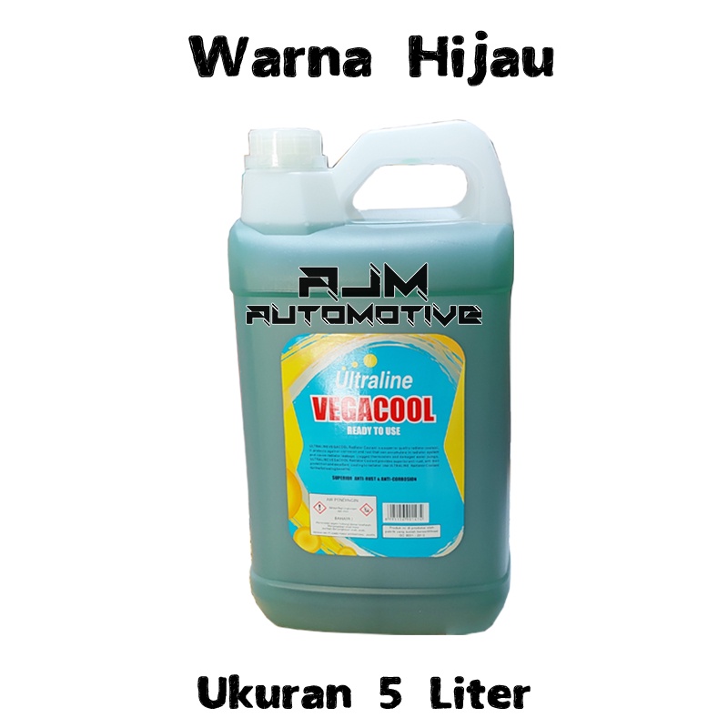 Jual Air Radiator 5 Liter Ultraline Vegacool Coolant Hijau Merah ...