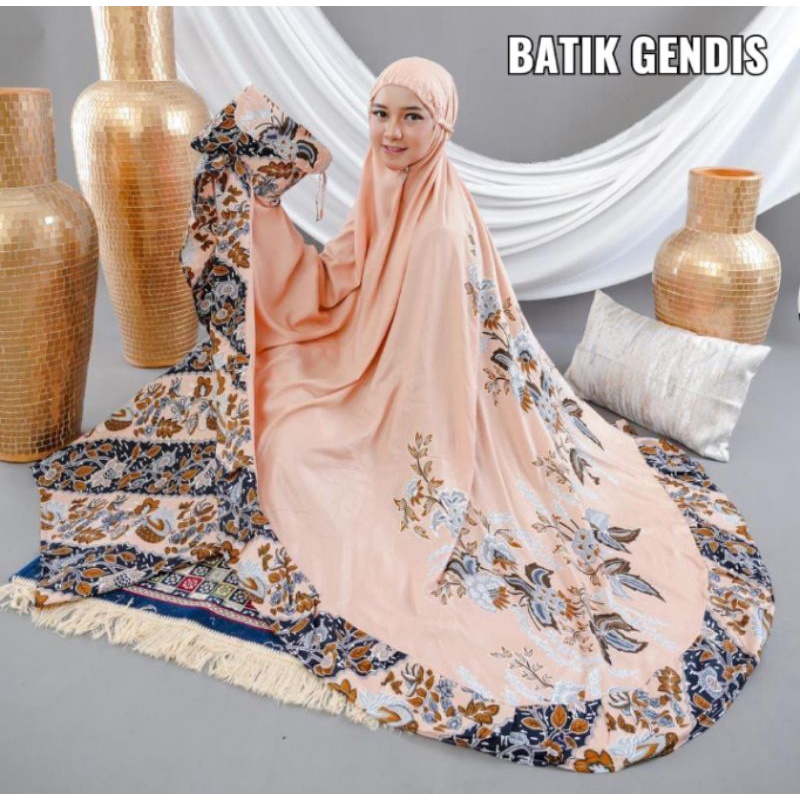 Jual Mukena Rayon motif BATIK GENDIS | Shopee Indonesia