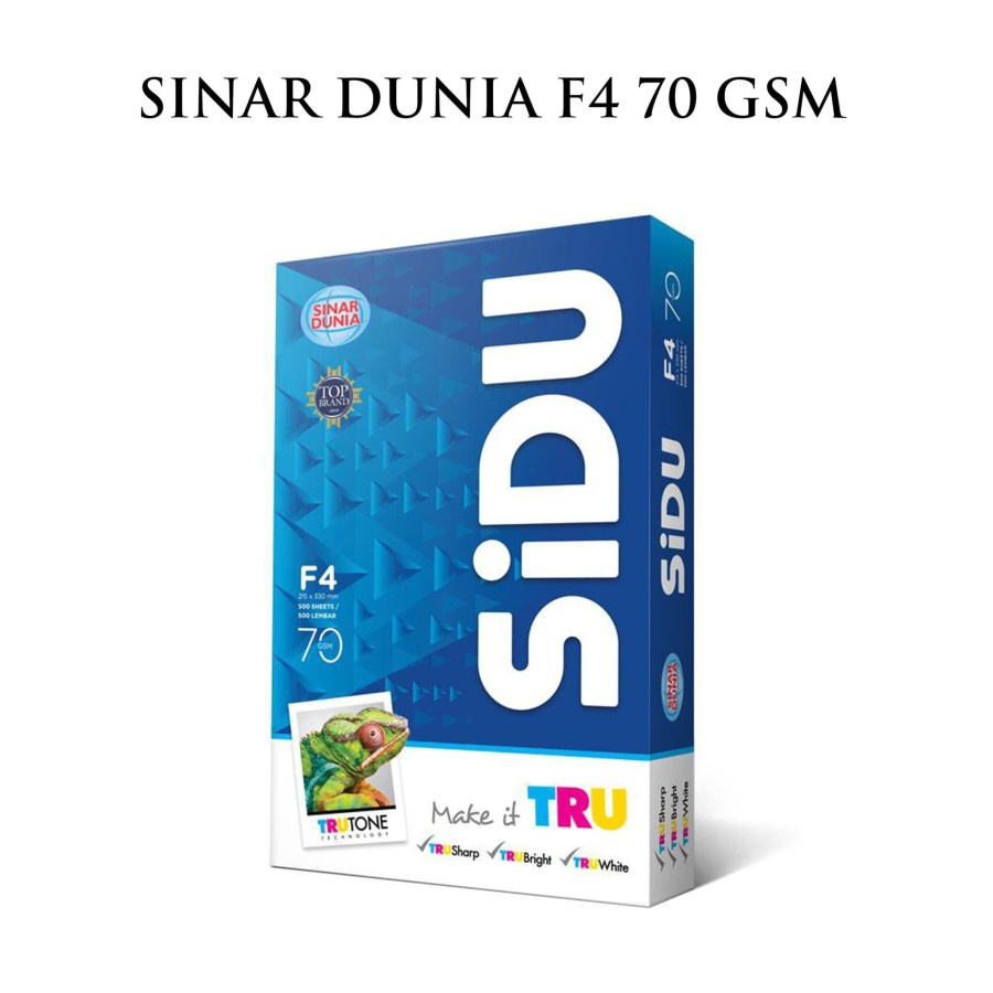 Jual Kertas Fotocopy HVS Sinar Dunia SIDU F4 Folio 70 Gram Gsm Gr 70Gr ...