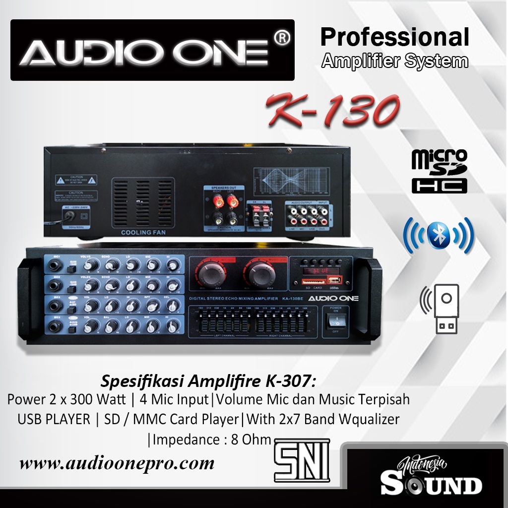 Jual AUDIO ONE K 130 POWER AMPLI AMPLIFIER ORIGINAL BERGARANSI | Shopee Indonesia