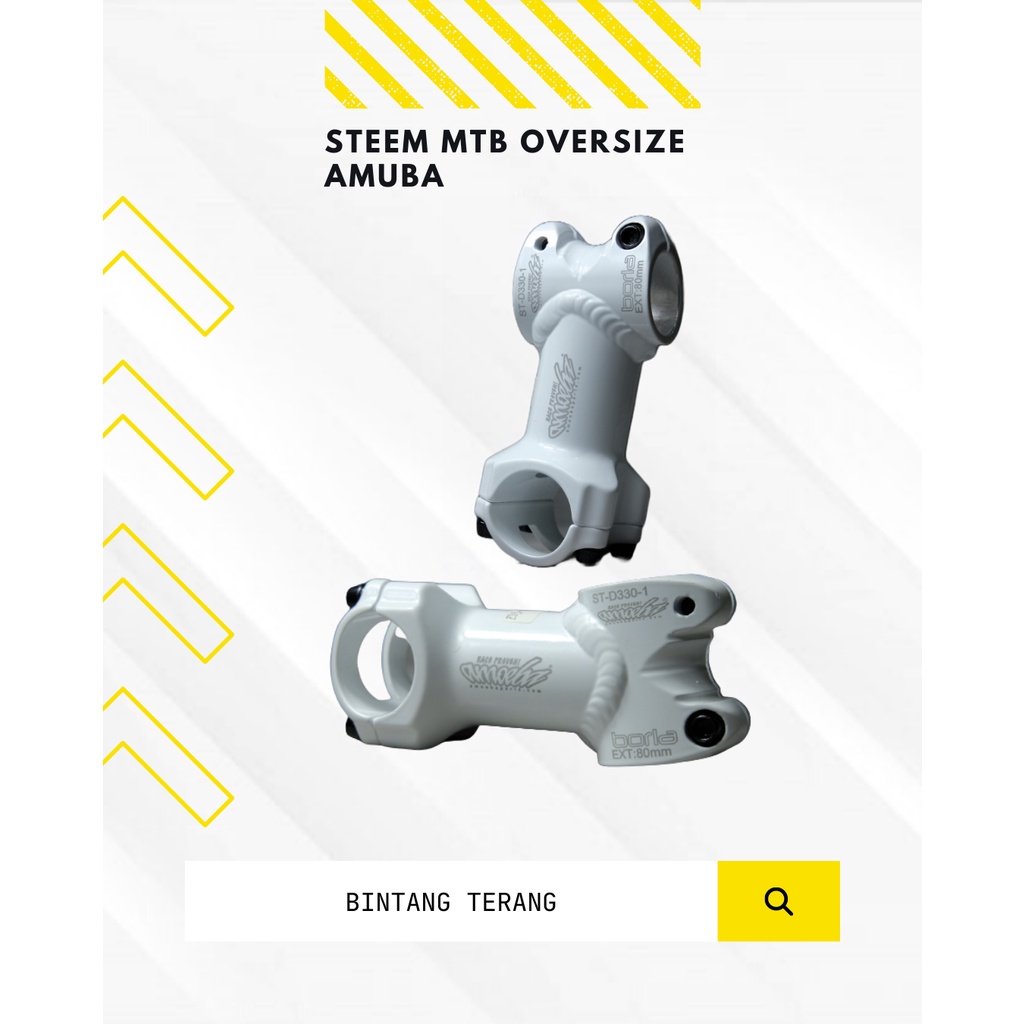 Jual Stem Amoeba Oversize MTB Warna Putih | Shopee Indonesia